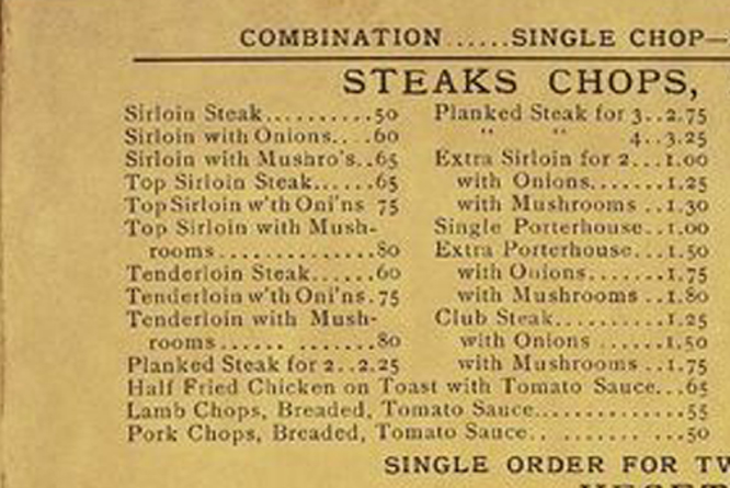 The History of Steakhoue Food